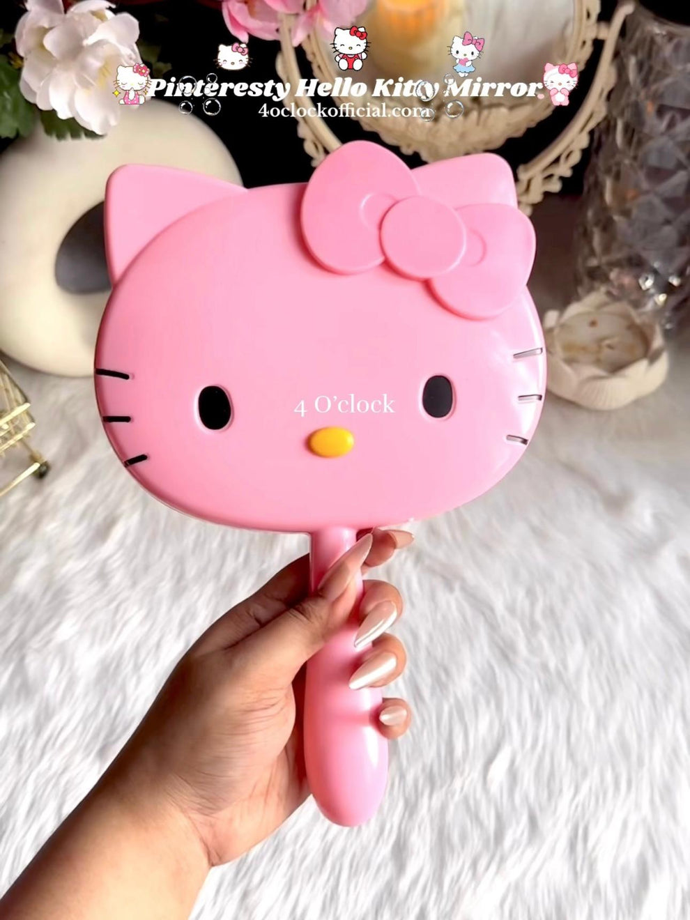 🎀Hello Kitty Table Mirror: Light Pink🌸 – 4 O'clock